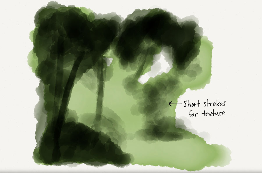 Drawing trees and grass with Paper - Made Mistakes